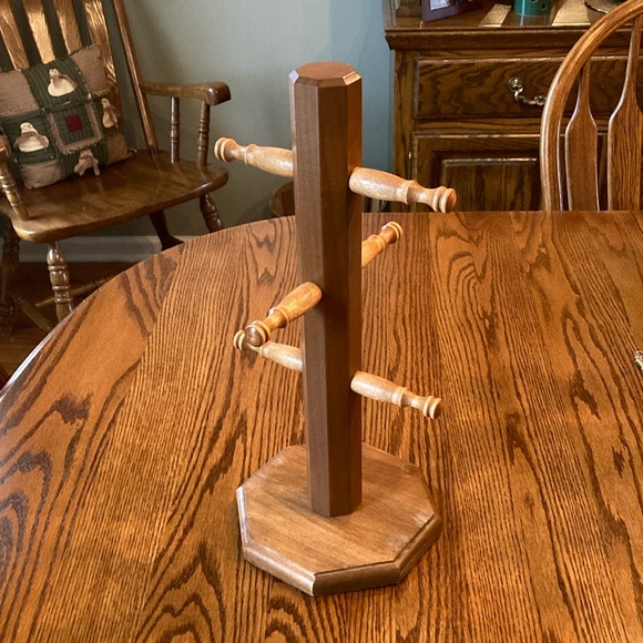 Longaberger | Kitchen | Longaberger 6 Mug Wooden Rack | Poshmark